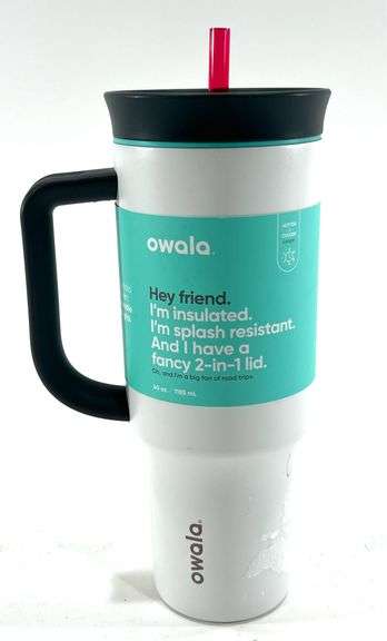 OWALA 40oz. Straw Cup - Black And Gold Auctions