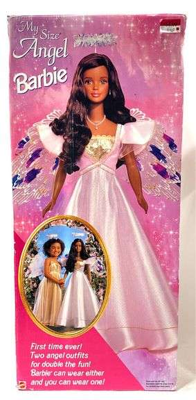 1998 Mattel Barbie “My Size Angel” 3FT Doll - Black And Gold Auctions