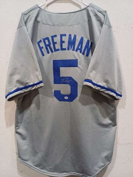 Freddie Freeman Signed Los Angeles Dodgers Jersey - Black And Gold Auctions