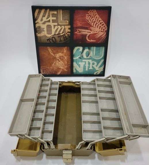 Plano Tackle Box & Wall Decor - Black And Gold Auctions