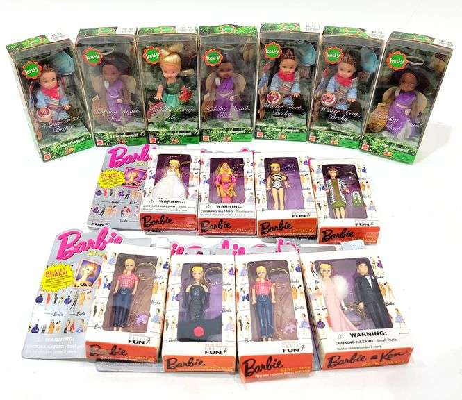 NIB Mattel Kelly Dolls & Barbie Keychains - Black And Gold Auctions