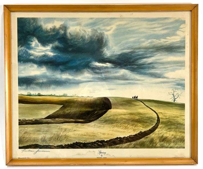 Vintage Signed & Framed Frederic James Household Edition “Spring” Print ...