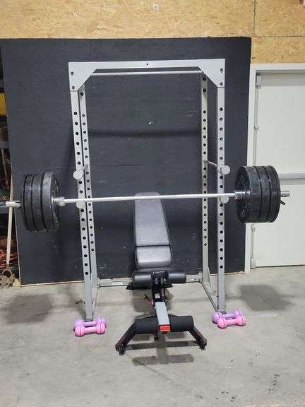 Body Solid Power Rack Weight Training Equipment W/Bowflex Adjustable ...