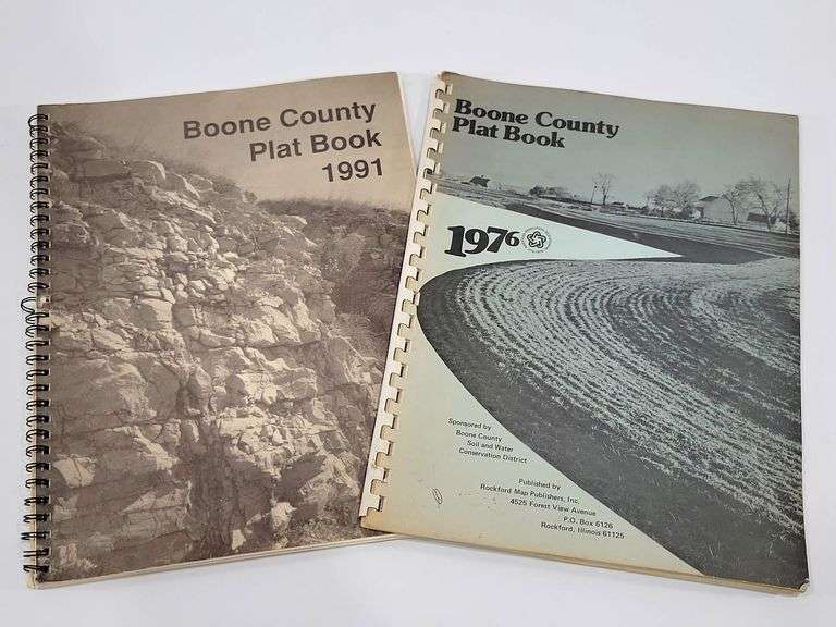 (2) VTG Boone County Plat Books - Black And Gold Auctions