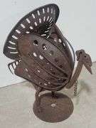 Homemade Outdoor Metal Turkey Sculpture - Black And Gold Auctions