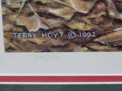 1992 Framed & Signed Terry Hoyt "Spring Duet" 196/370 Print - Black And ...