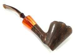 Vintage Danish Knute Smoking Pipe - Black And Gold Auctions
