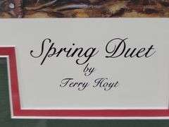1992 Framed & Signed Terry Hoyt "Spring Duet" 196/370 Print - Black And ...