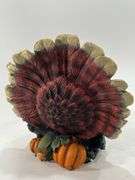 Vintage HandPainted Resin Turkey Decoration - Black And Gold Auctions