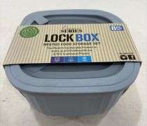 Lock Box™ 8 Piece Nested Food Storage Set - Black And Gold Auctions