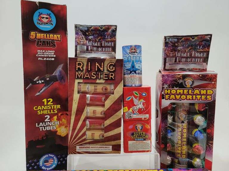 Large Fireworks Assortment! - Black And Gold Auctions