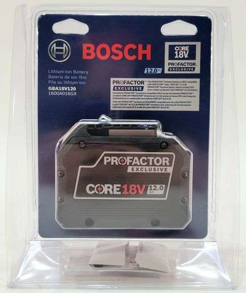 New Bosch Core 18V Lithium-Ion Battery - Black And Gold Auctions