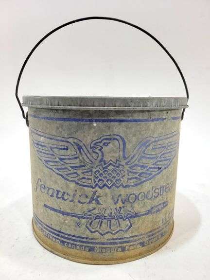 Fenwick Woodstream Minnow Bucket Eagle Emblem Floating Galvanized ...