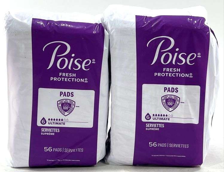 (2) New POISE Level 6 Ultimate Pads - 56 Packs - Black And Gold Auctions