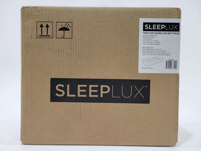 New SleepLux Twin Air Mattress - Black And Gold Auctions