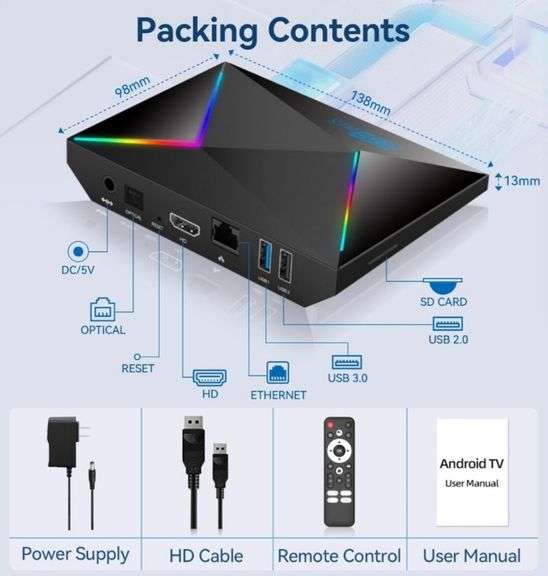 New Android TV Box - Black And Gold Auctions