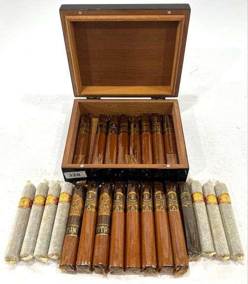 Tabacalera Cigar Box Full of Mixed Cigars - Black And Gold Auctions