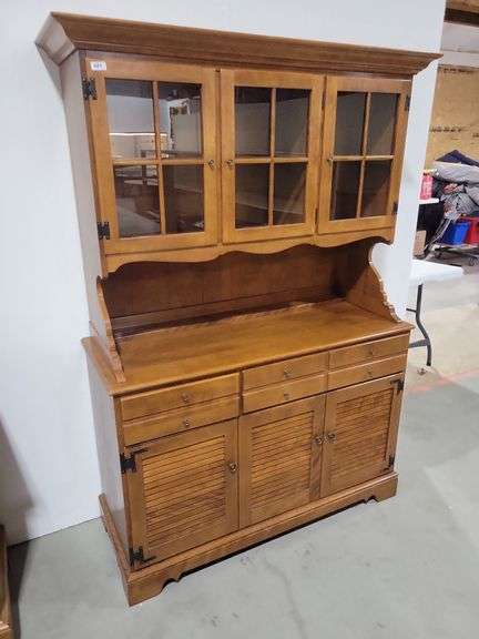 Ethan Allen Heirloom Nutmeg Maple Colonial Early American 50" Shutter ...