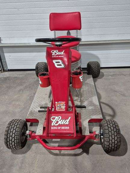 Custom Built Budweiser #8 Go-Cart - Black And Gold Auctions