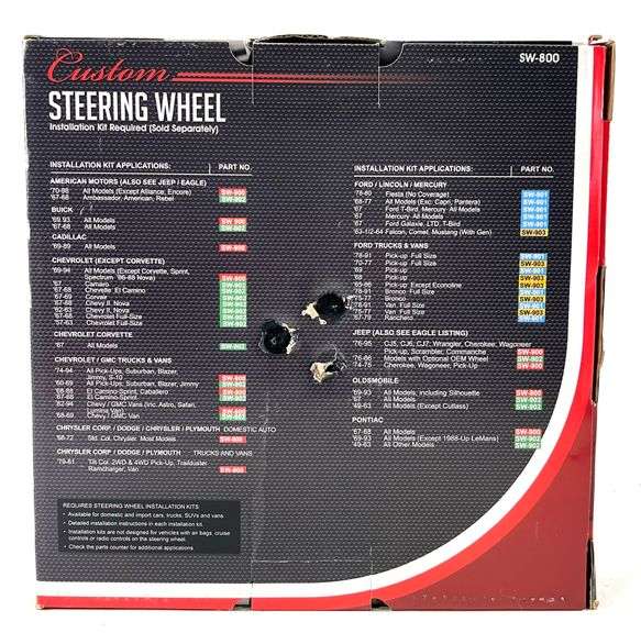 New PILOT Custom Steering Wheel - SW-800 - Black And Gold Auctions