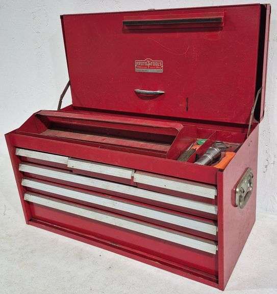 PROTO TOOLS 6-Drawer Tool Box - Black And Gold Auctions