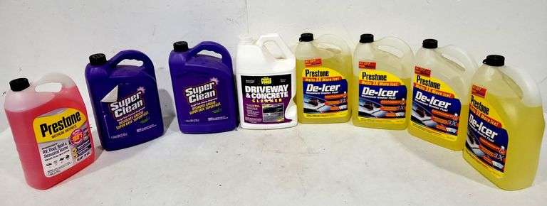 (8) Bottles Of De-Icer Winshield Washer Fluis, Waterline Anti-Freeze ...
