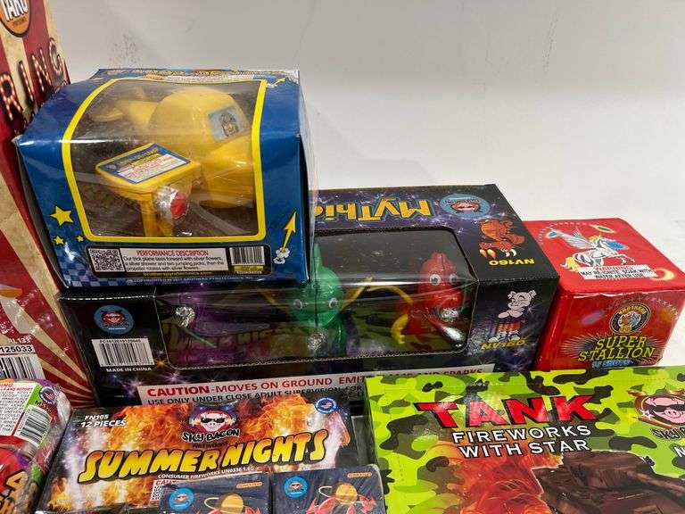 Large Assortment of Fireworks - Black And Gold Auctions