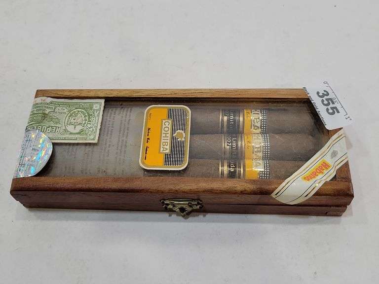 Sealed VTG Cohiba Cigar Box Full of Cigars - Black And Gold Auctions