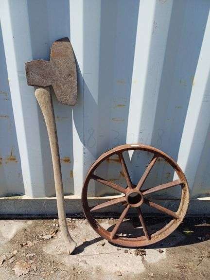 Antique Axe & Wheel - Black And Gold Auctions