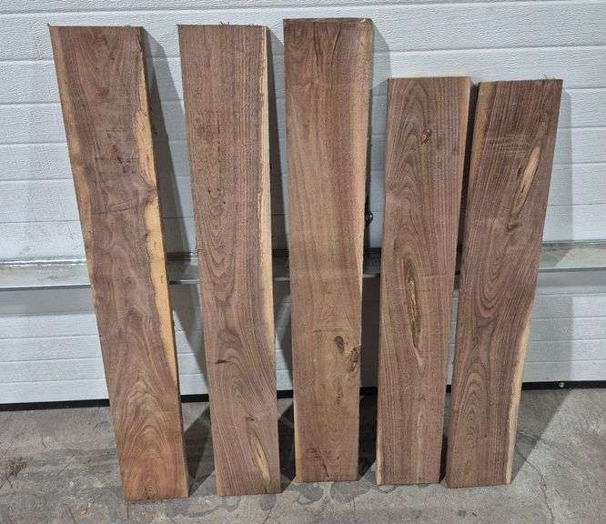 (5) Walnut Boards - Black And Gold Auctions
