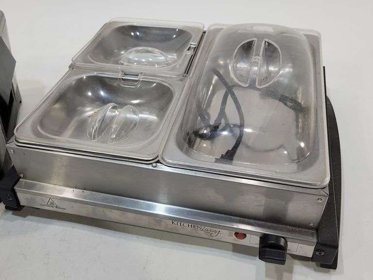 Crock Pot & Kitchen Living Divided Food Warming Server - Black And Gold ...