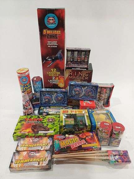Large Fireworks Assortment! - Black And Gold Auctions