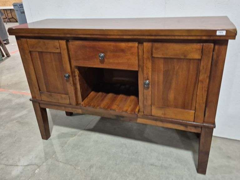 Ashley Furniture Ralene Dining Server W/5-Bottle Wine Rack - Black And ...