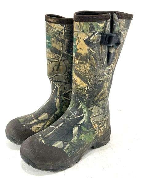 Men’s 10 - Field & Stream 400G Realtree Camo Boots - Black And Gold ...