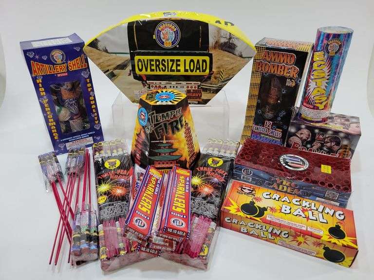 Large Fireworks Assortment! - Black And Gold Auctions