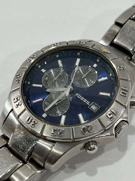 Fossil Blue Speedway Chronograph Dial Watch - Black And Gold Auctions