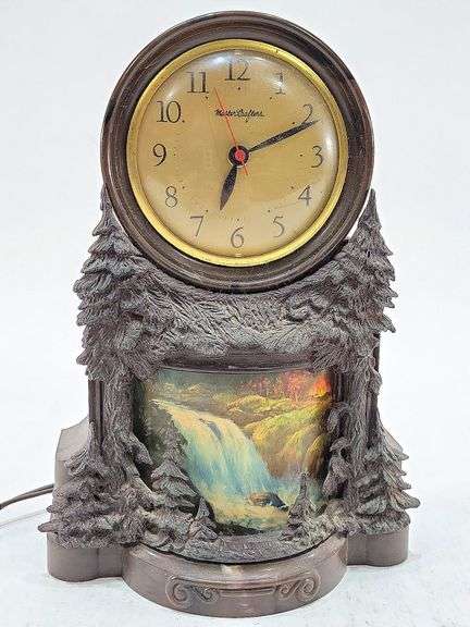 VTG Master Crafters Sitting Waterfall Clock - Black And Gold Auctions