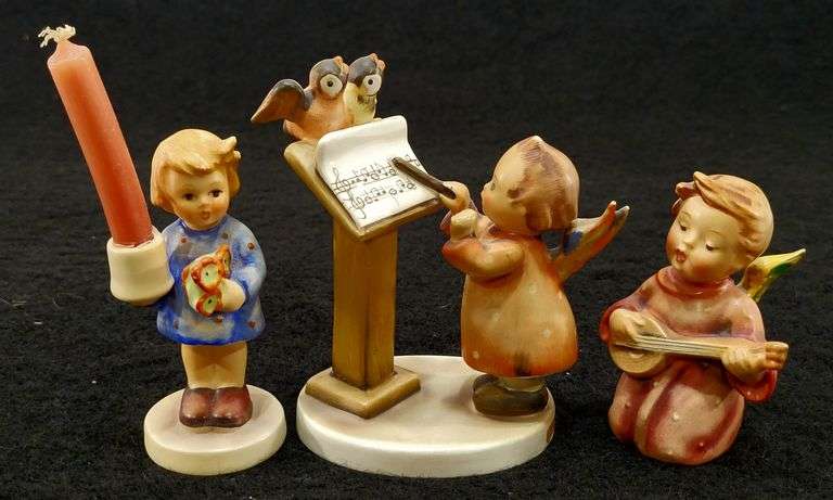 (3) VTG Goebel Hummel West Germany Figurines: #775 Girl w Candle, #169 ...