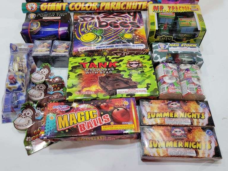 Large Fireworks Assortment! - Black And Gold Auctions