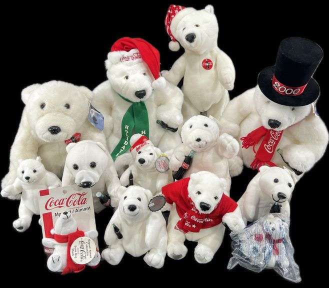 Vintage Coca-Cola Polar Bear Plush Animals - Black And Gold Auctions