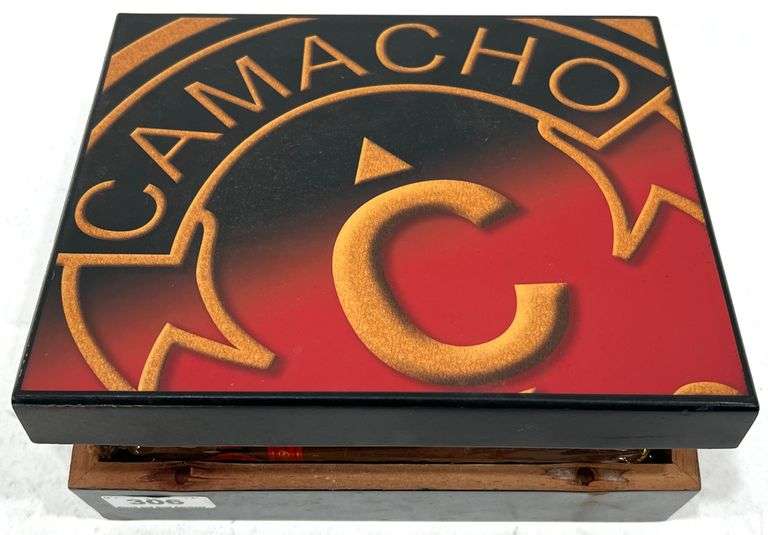 Camacho Cigar Box Full of Mixed Cigars - Black And Gold Auctions