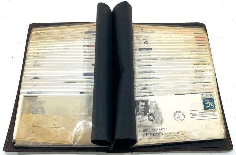 1964 - ‘69 First Day Issue Stamp Postal Covers - Black And Gold Auctions
