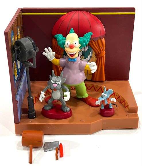 The Simpsons Krusty The Clown Action Playset w/ Figures - Black And ...