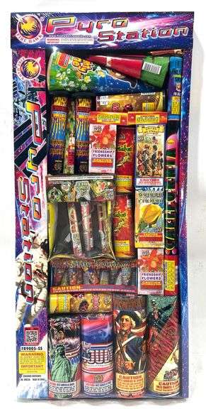 Fire Hawk PYRO STATION Firework Party Pack! - Black And Gold Auctions