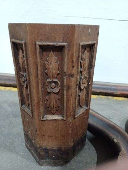 Antique (15 ft L) Walnut Bannister/Railing Disassembled Set - Black And ...