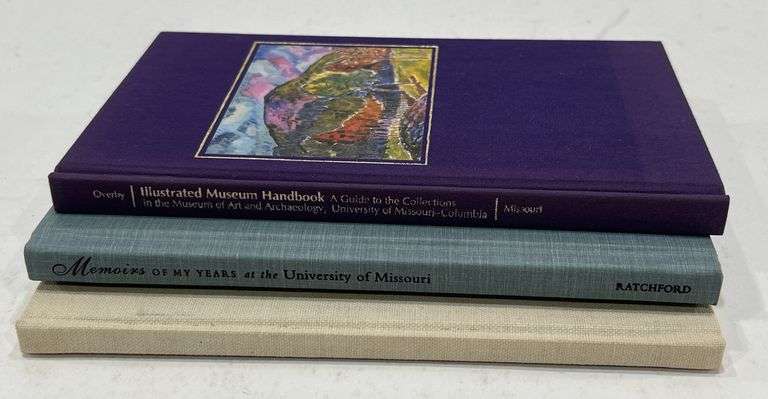 (3) VTG Books: Columbia MO Museum Art, (2) Signed - Black And Gold Auctions