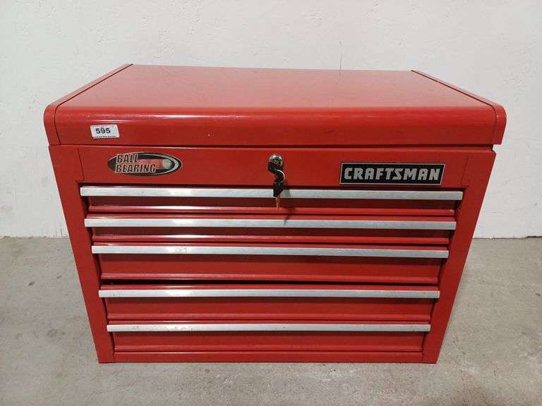 Craftsman 5-Drawer Tool Chest w/ Tools - Black And Gold Auctions