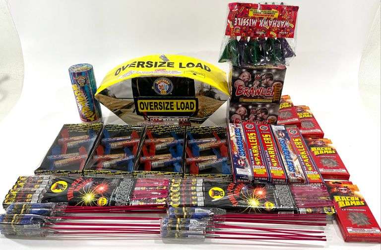 Large Assortment of Fireworks - Black And Gold Auctions