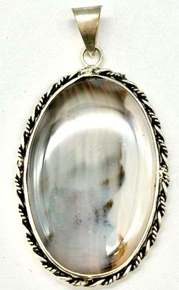 925 SS Stone Pendant - Black And Gold Auctions