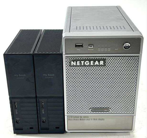 NETGEAR ReadyNAS Computer w/ (2) My Book Computer Hard-Drives - Black ...